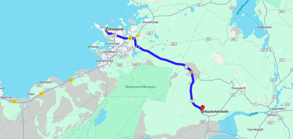 Iceland Lava Tunnel Map – Iceland Tunnel Map – KLTG
